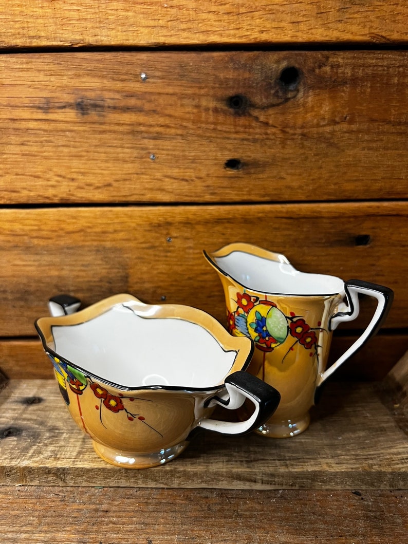 Antique Noritake Lusterware Paper Lantern and Cherry Blossom - Etsy