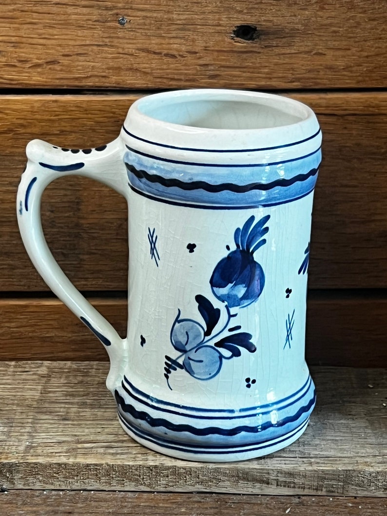 Vintage Hand Painted Delft Blue Stein 202 Made in Holland - Etsy