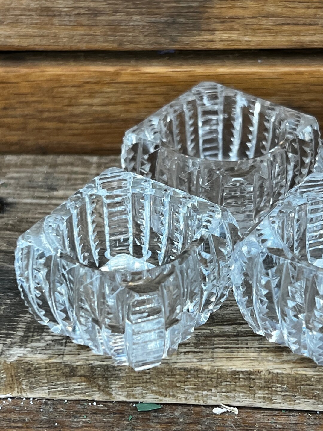 Vintage Victorian Cut Crystal Glass Salt Dips Set of 6 From the 1900s ...
