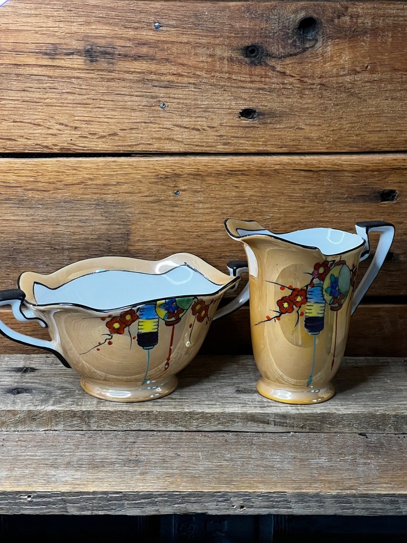 Antique Noritake Lusterware Paper Lantern and Cherry Blossom - Etsy