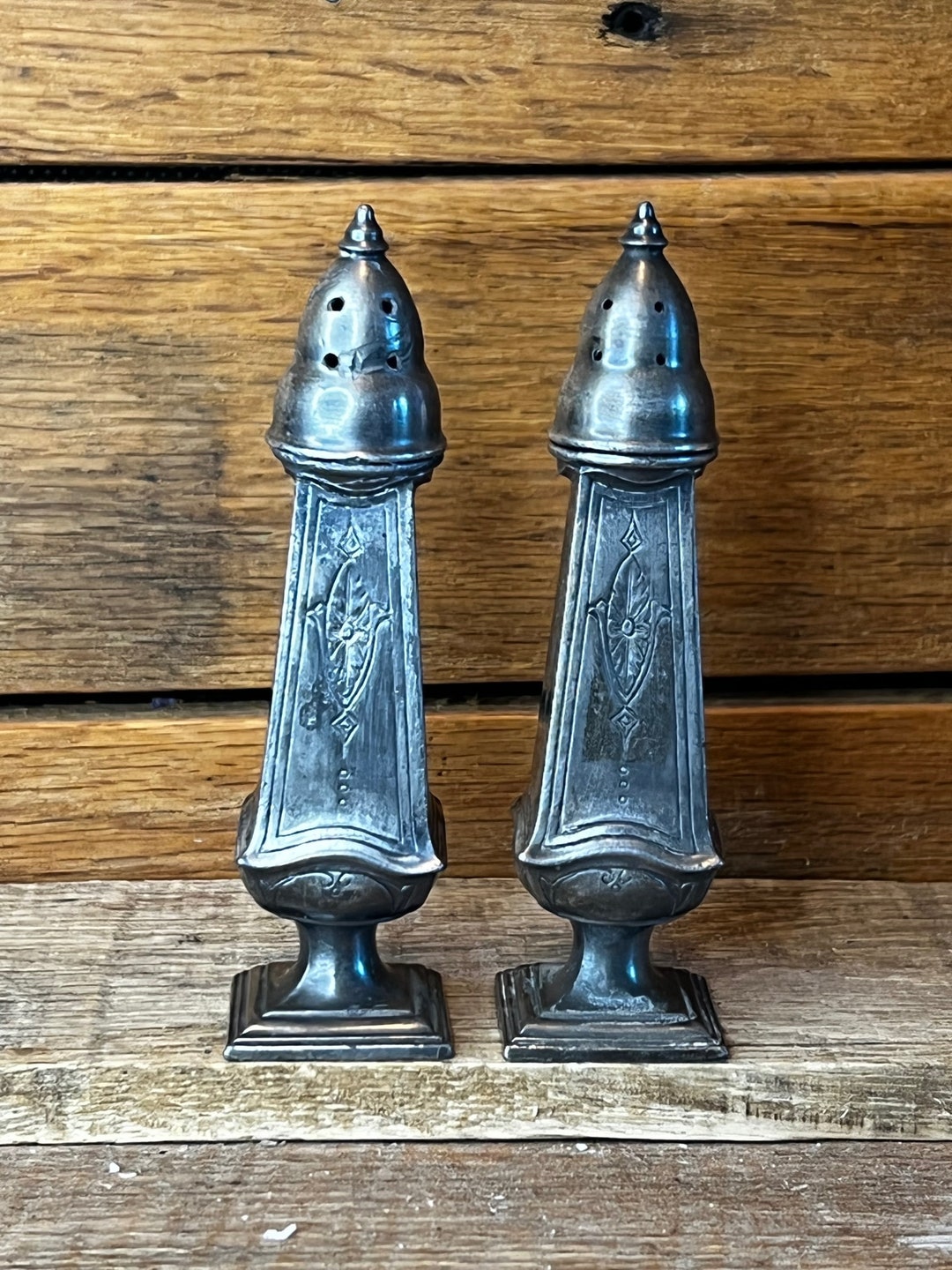 Silver Astor by Poole Yorktown Salt & Pepper Shakers - Etsy