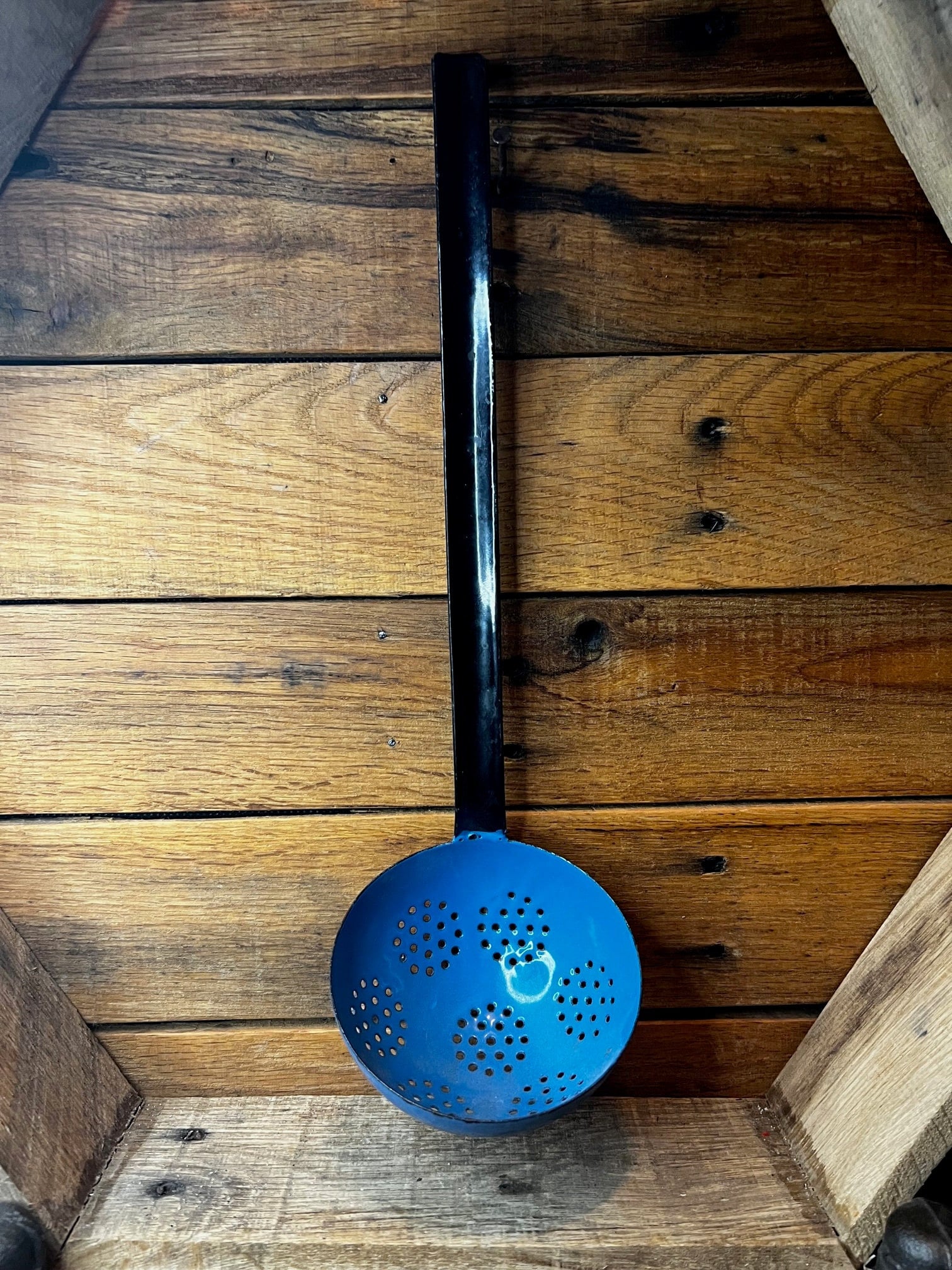 Vintage Enamelware Strainer Ladle Dipper-made in Poland Stamped - Etsy