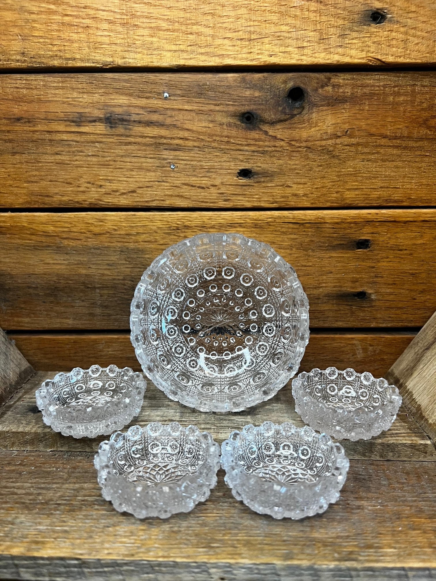 Westmorland EAPG Lacy Daisy Open Salt Dish Dip or Salt Cellars - Set of ...
