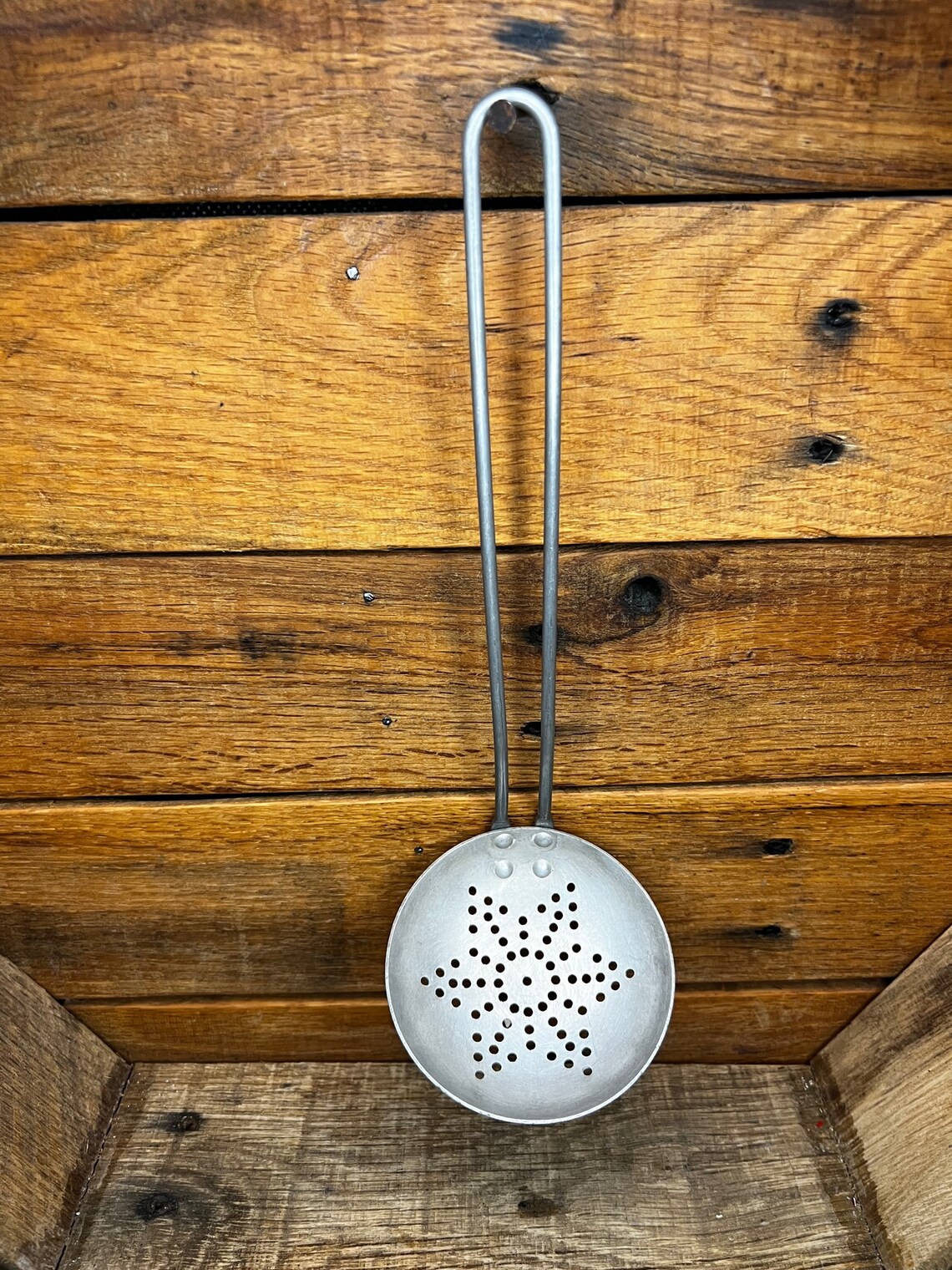 Vintage Aluminum Ladle One STAR Pattern in Dipper 8 Handle 3 1/4 Dipper ...