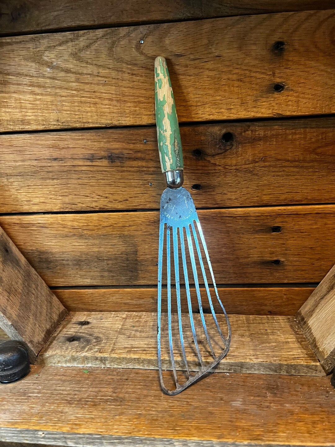 Vintage A&J USA Batter Beater Green Wood Handle 11 - Etsy