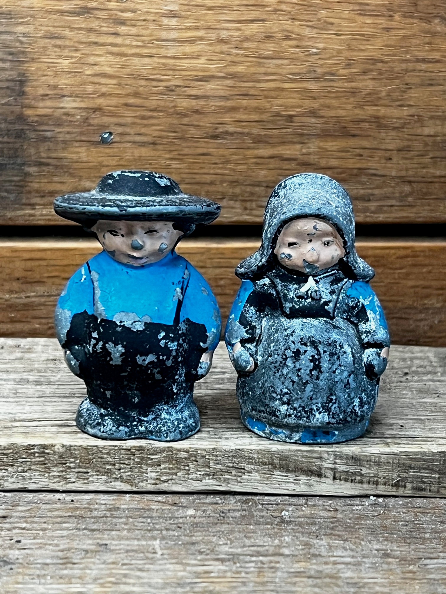 Vintage Cast Iron Amish Salt Pepper Shakers Vintage Collectible ...