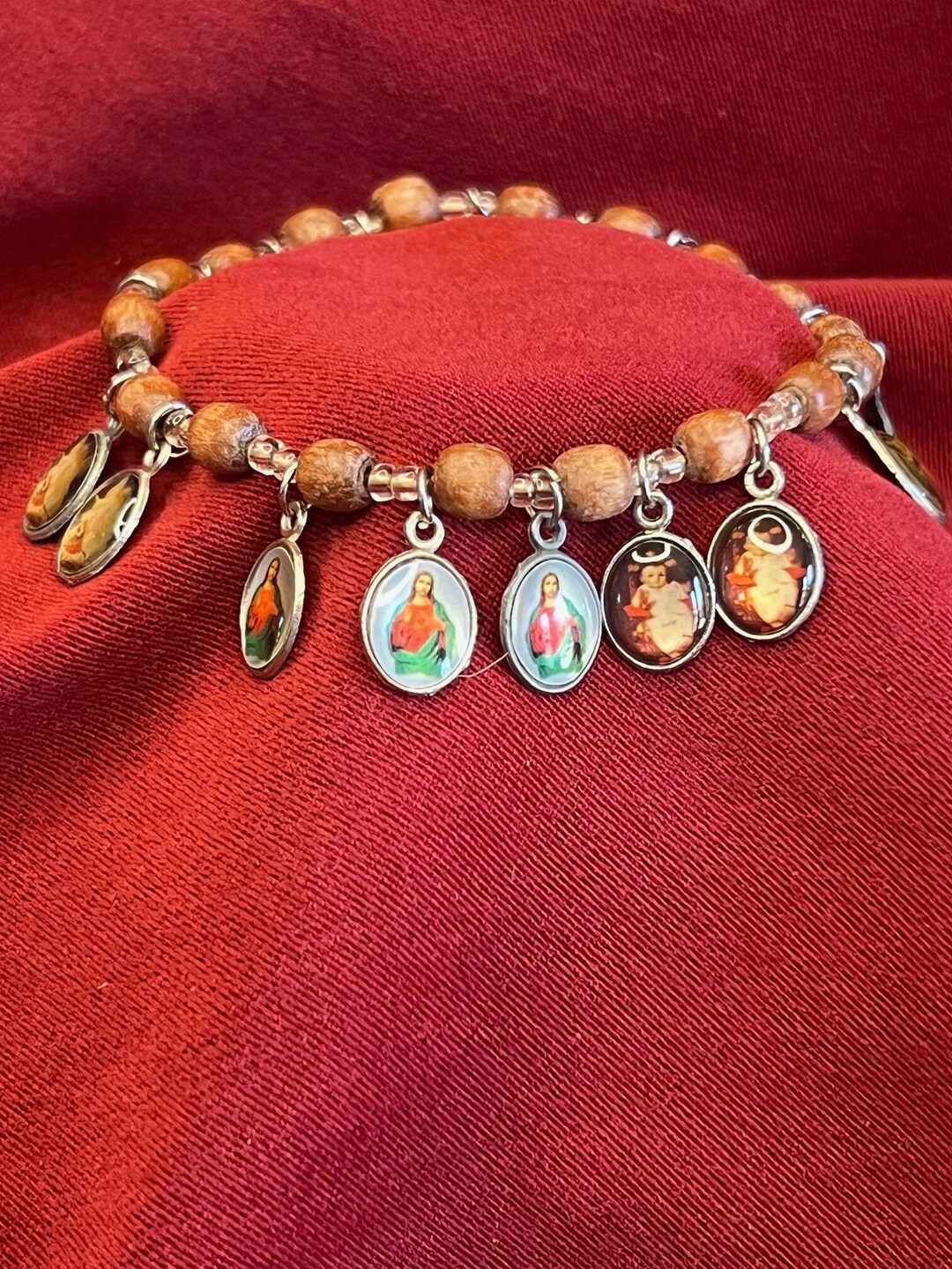 Vintage Catholic Saints Charm Bracelet: Dual Sided Religious Charms - Etsy