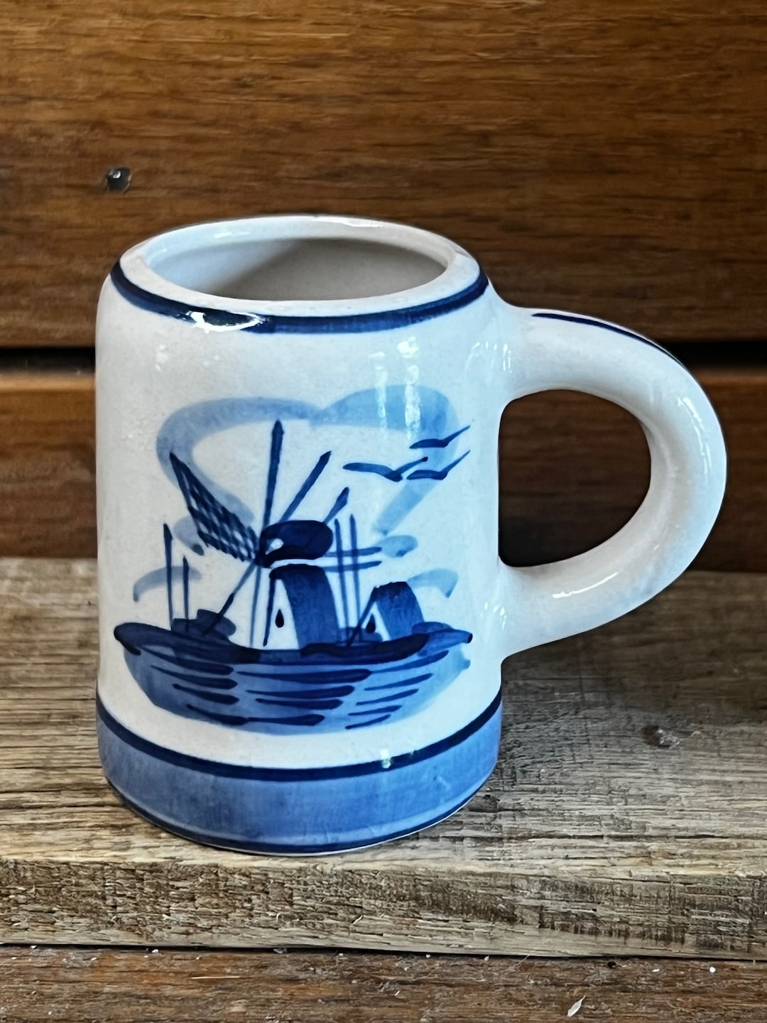 Vintage Delft Ware Blue and White Small Mug/stein - Etsy