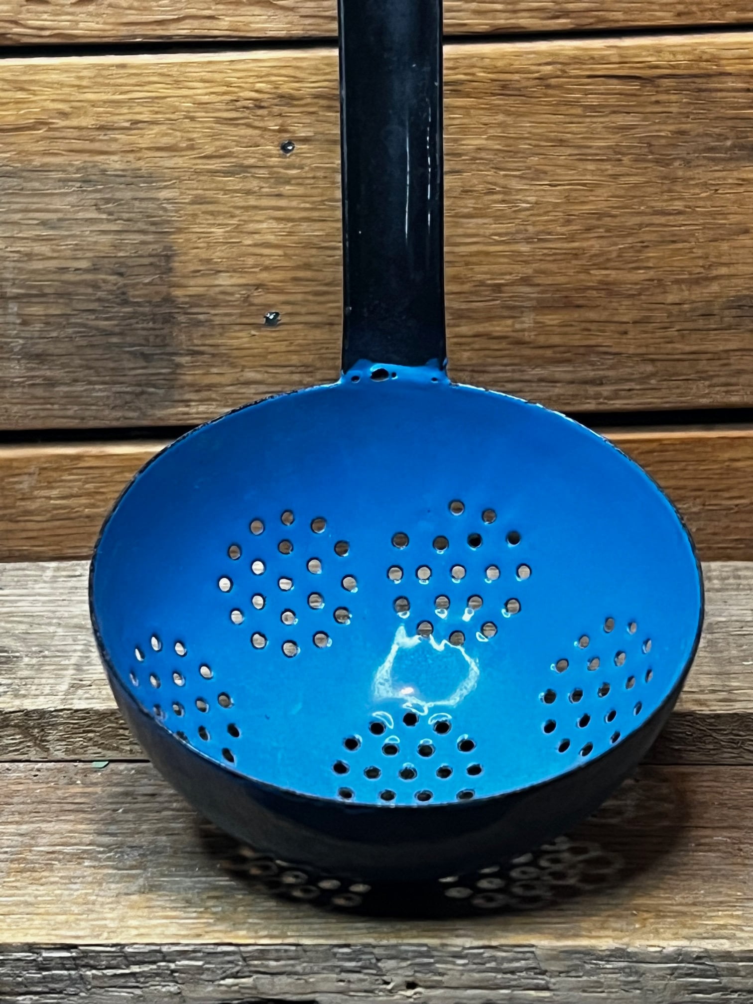 Vintage Enamelware Strainer Ladle Dipper-made in Poland Stamped - Etsy