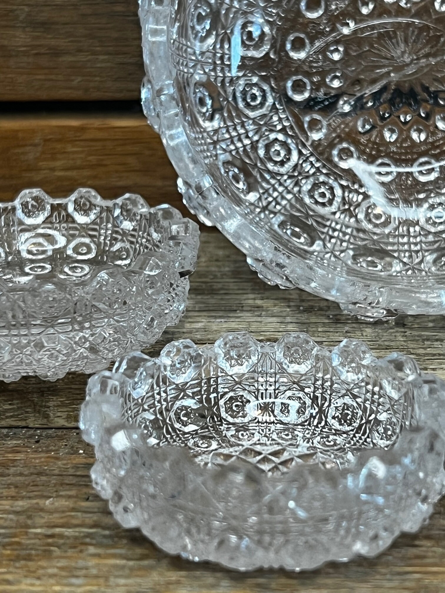 Westmorland EAPG Lacy Daisy Open Salt Dish Dip or Salt Cellars - Set of ...