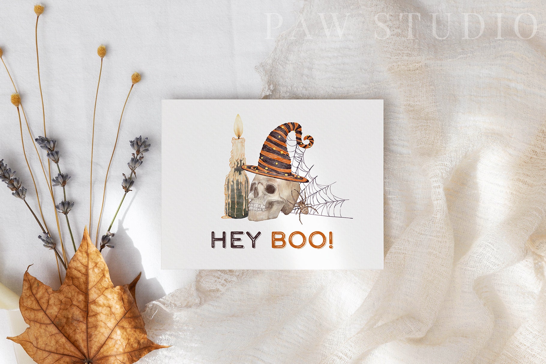 Halloween Watercolor Clipart Halloween Cards Spooky Clipart | Etsy