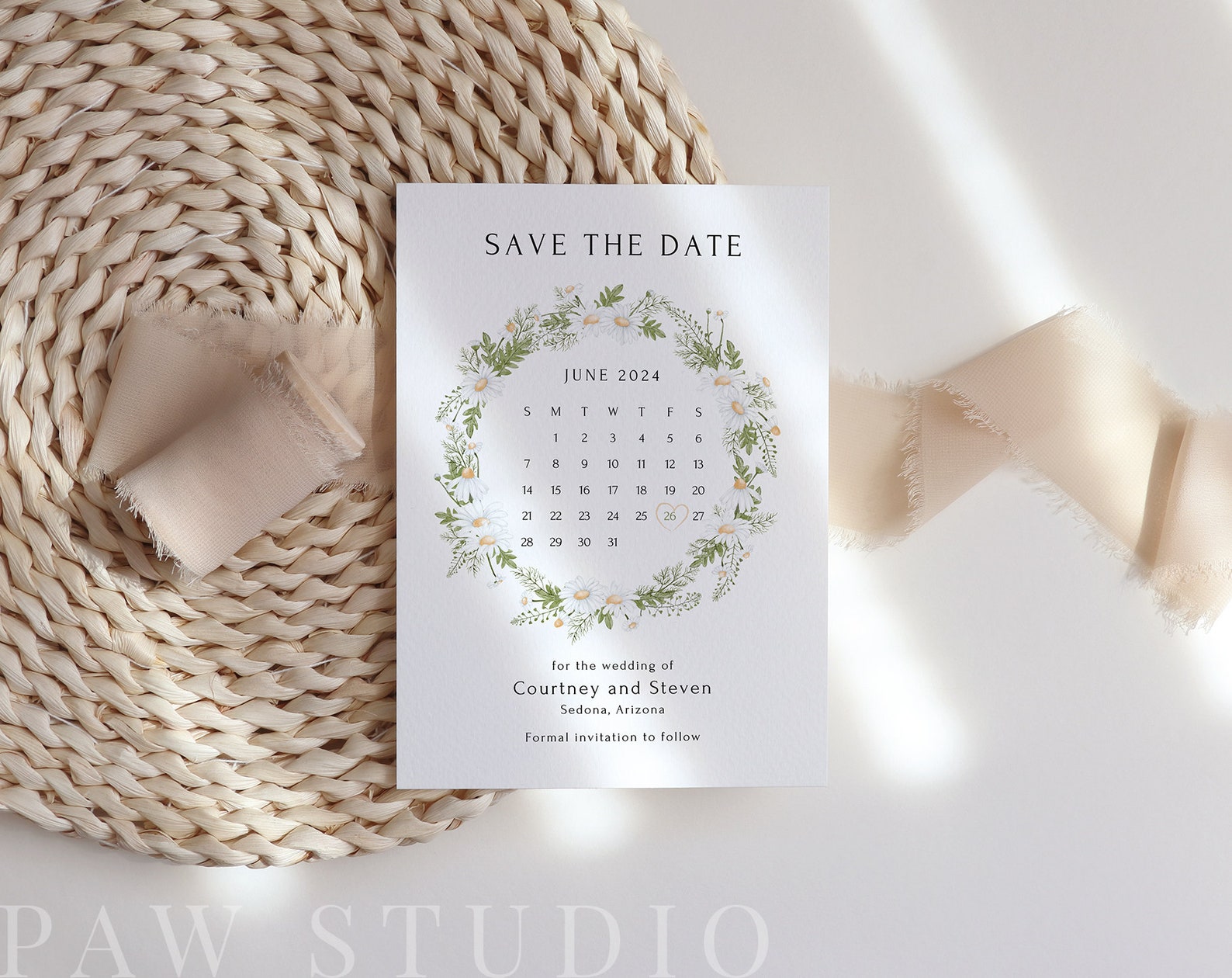 Save the Date Editable Invitation Digital Calendar Template - Etsy