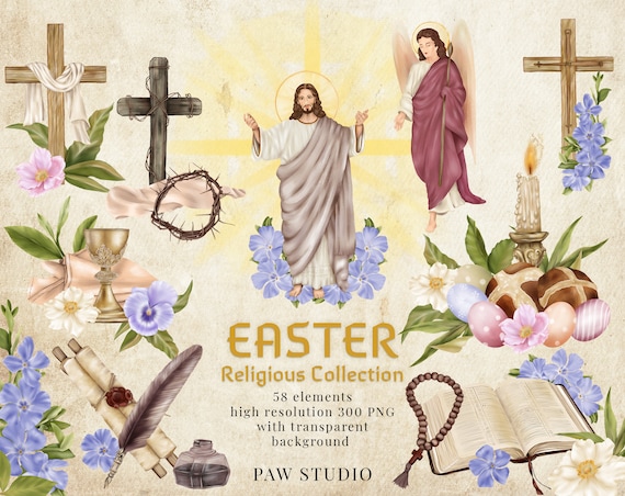 Happy Easter Religious Clip Art