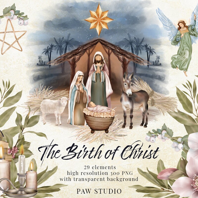 Nativity Clip Art - Etsy