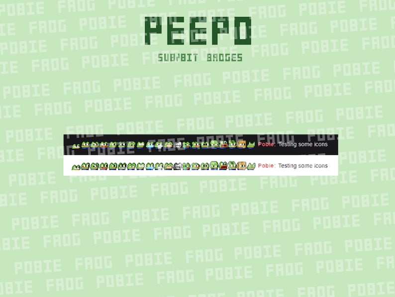 Pixel Peepo Sub/bit Badges - Etsy