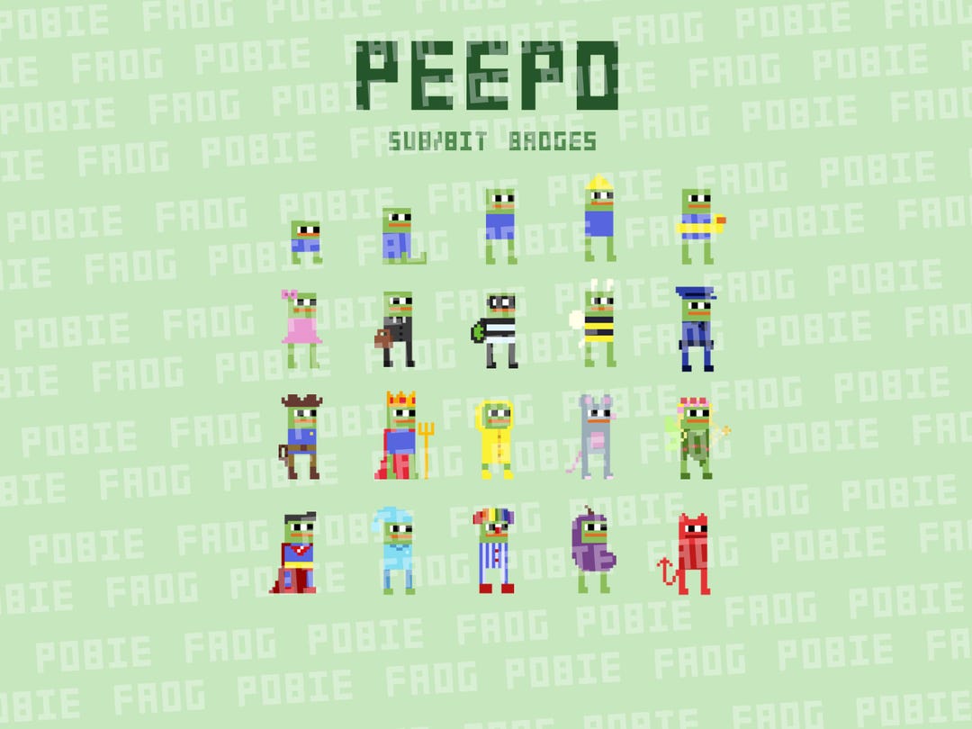 Pepe/peepo Sub or Bit Badges for Twitch - Etsy UK