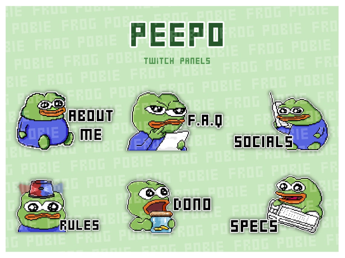 Peepo Twitch Panels - Etsy