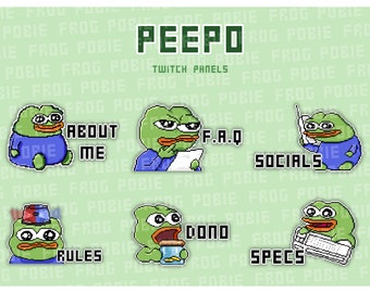 Pepe Gamer Animated Frog GIF Twitch Pngtuber, Vtuber, Peepo Stream Decoration - Etsy