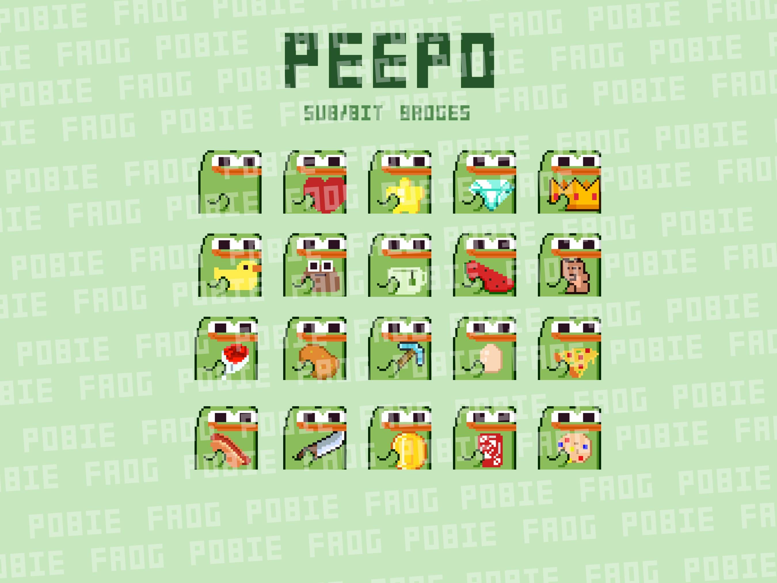 Peepo Sub/bit Badges for Twitch - Etsy