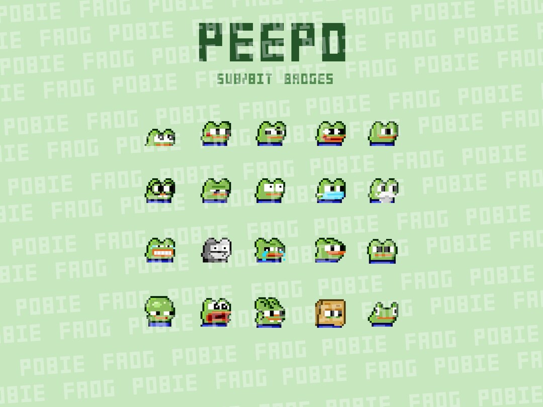 Pixel Peepo Sub/bit Badges - Etsy