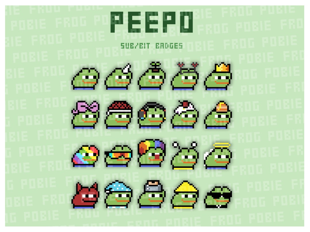 Pixel Peepo Sub/bit Badges - Etsy