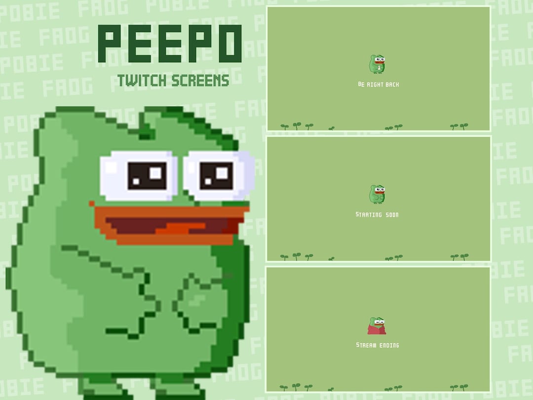 Pixel Peepo Starting/brb/ending Screen Overlay for Twitch - Etsy