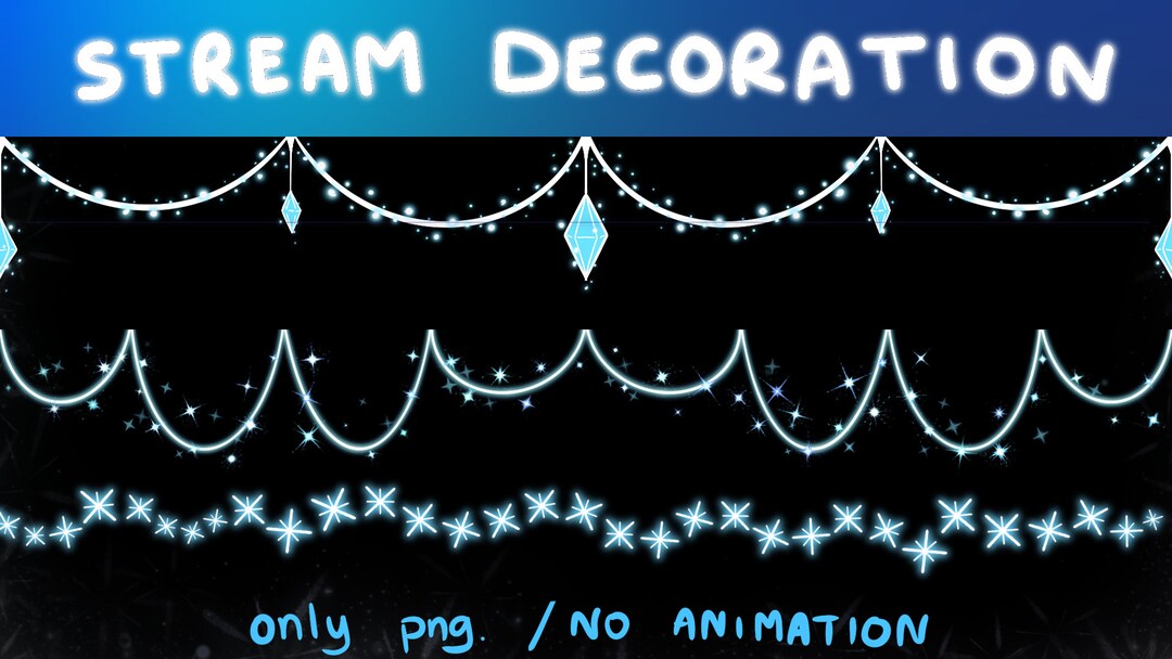 Holiday Lights | Twitch Streamer Overlays 1920 X 400 | Christmas Frosty ...