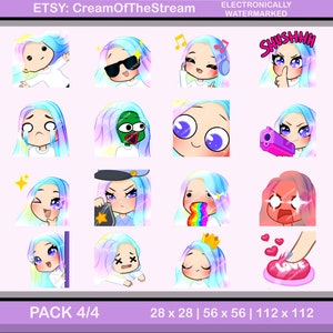 Mermaid Emote Siren Hair 70pcs Mermaid Hair Opal Eyes - Etsy