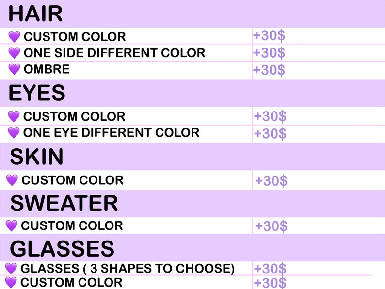 70 CUSTOM Twitch Chibi Emotes NEW CUSTOM Colors and Glasses - Etsy