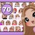 Discord Emotes Emojis 70pcs ( Girl EMILY : Light Brown Hair | Blue Eyes ...
