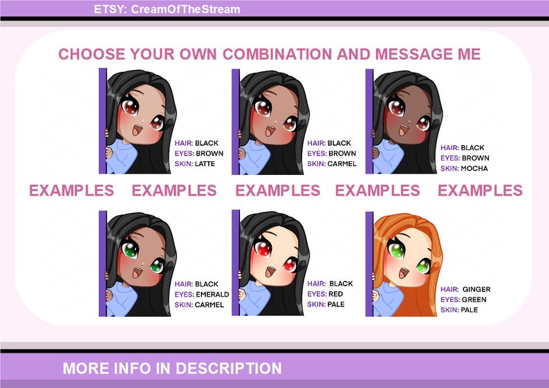 10pcs ANIMATED Emotes for Girls for Twich or Discord Girl - Etsy
