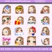 Twitch Emotes Bundle 16pcs ( Girl SARAH : Light Brown Hair | Emerald ...