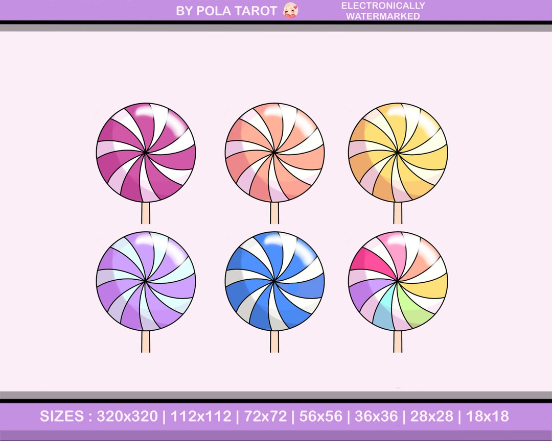 Bit Badges With Candy Sweets Lolipop - Etsy