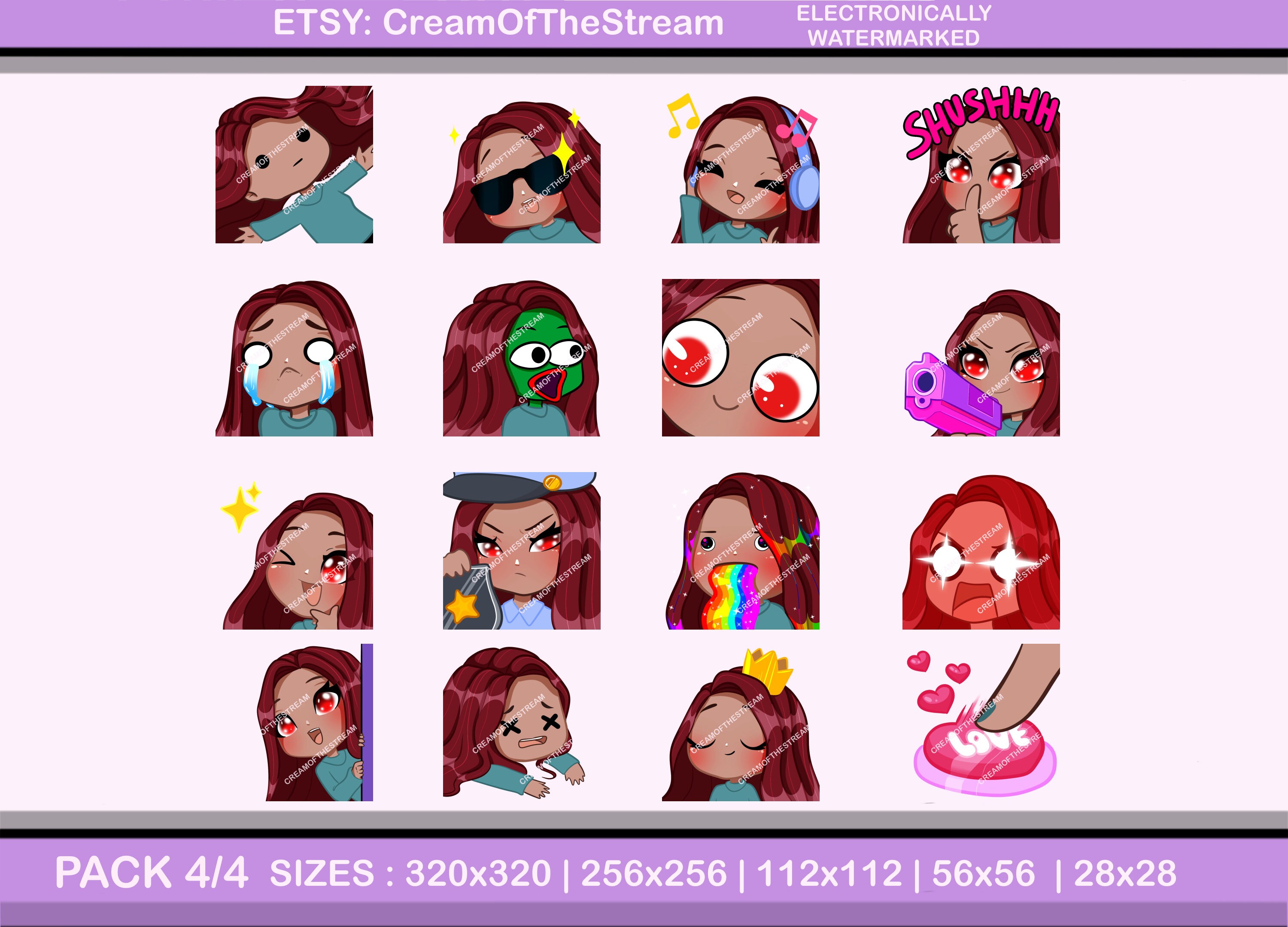 Kick Emote | Emotes for Twitch Discord 70pcs Set ( Beatrice | Maroon ...
