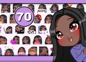 Pink Kiss Mwah Animated Twitch Emote Comes With Static Emote Text ...