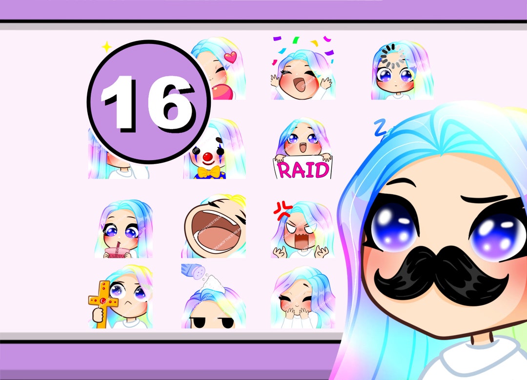 Siren Hair Emotes Mermaid Theme 16pcs ( Mermaid Hair | Opal Eyes | Pale ...