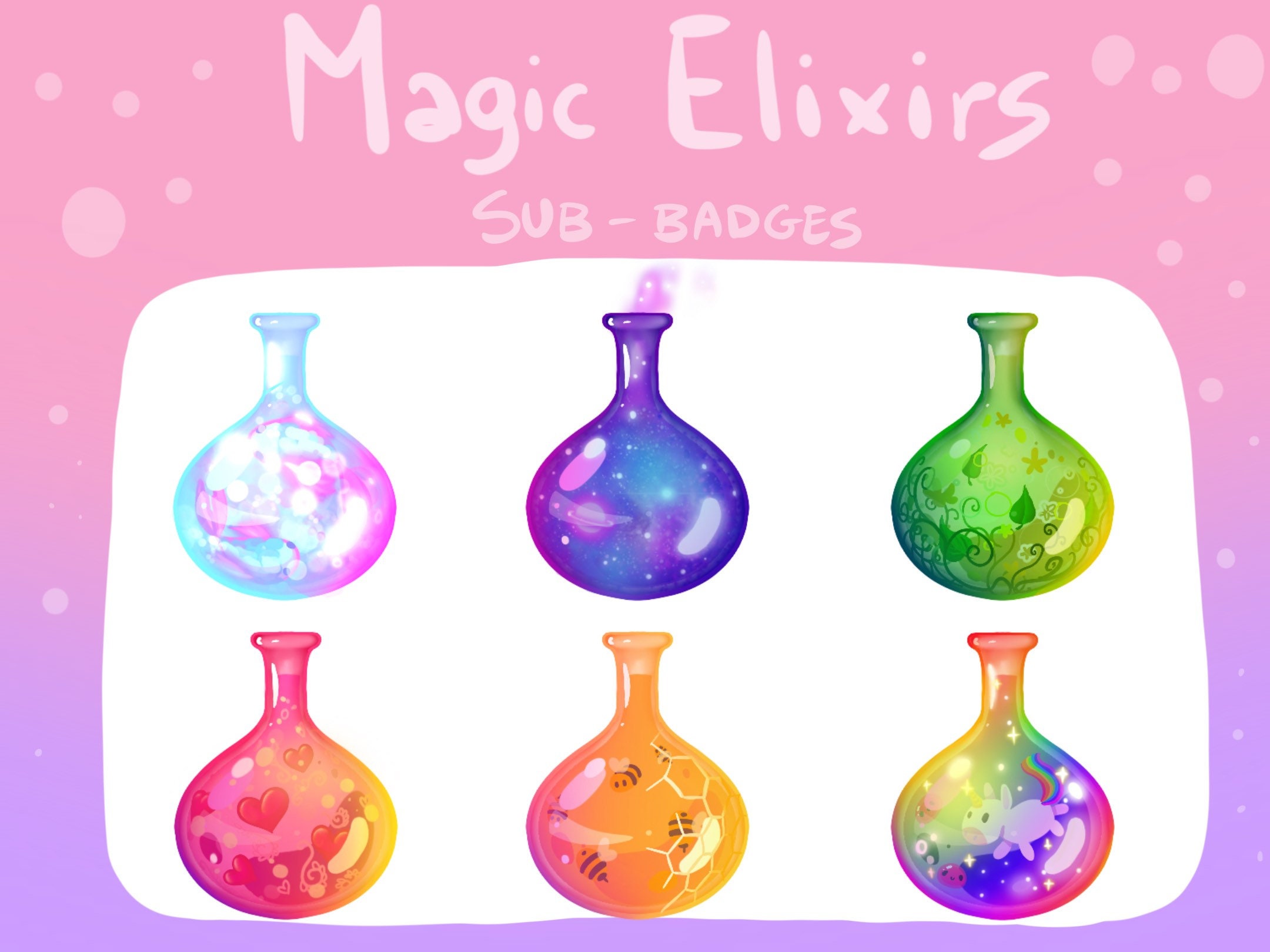 HALLOWEEN MAGIC ELIXIRS Twitch Sub Badges Halloween Spooky - Etsy