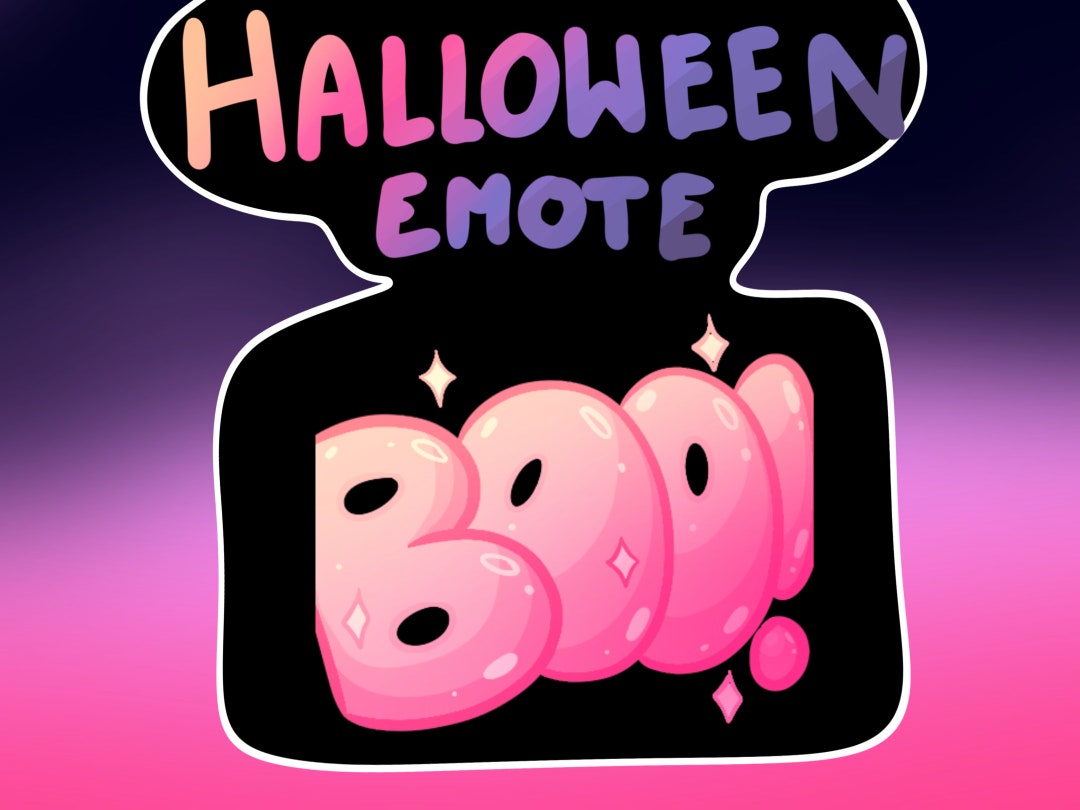 PINK BOO HALLOWEEN Emote | Spooky Twitch Emote | Discord - Etsy