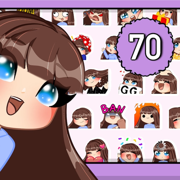 Twitch Emote Girl With Bangs - Etsy