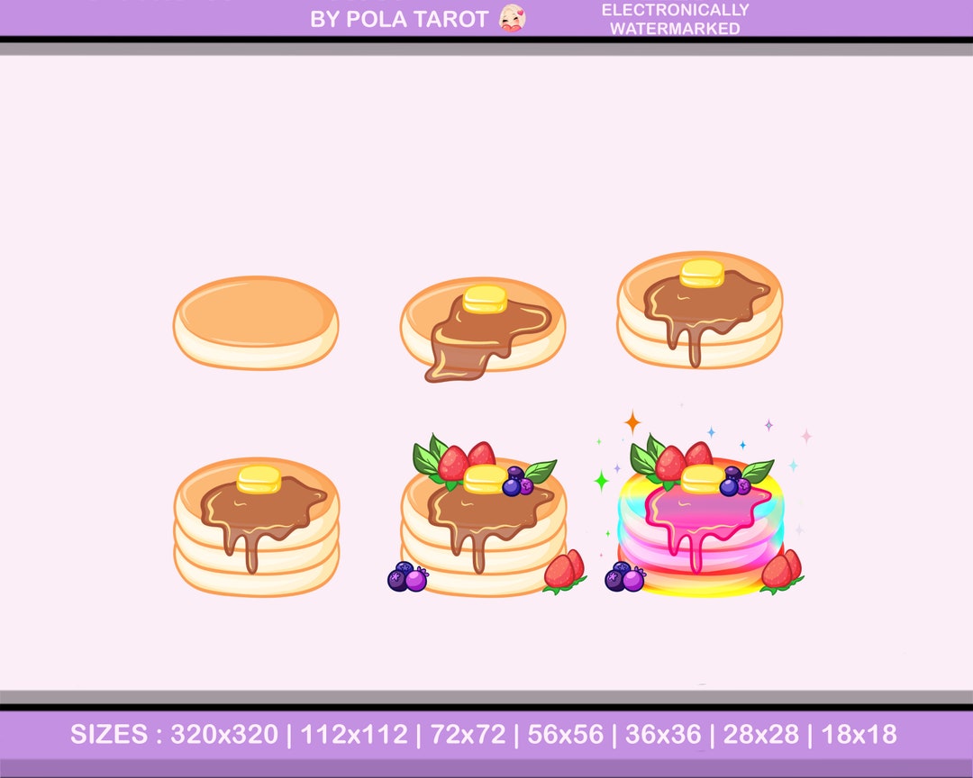 Loyalty Badges for Subscribers With Pancakes for Sweets and Candies ...