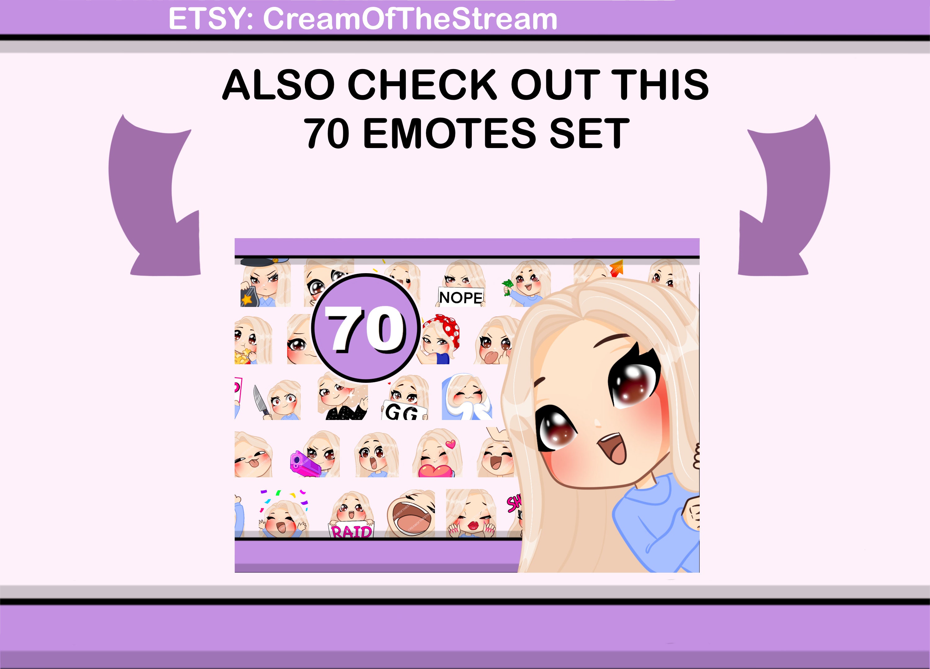10 Pcs SMOOTH Animated Emotes ( ALICE : Light Blond Hair | Brown Eyes ...