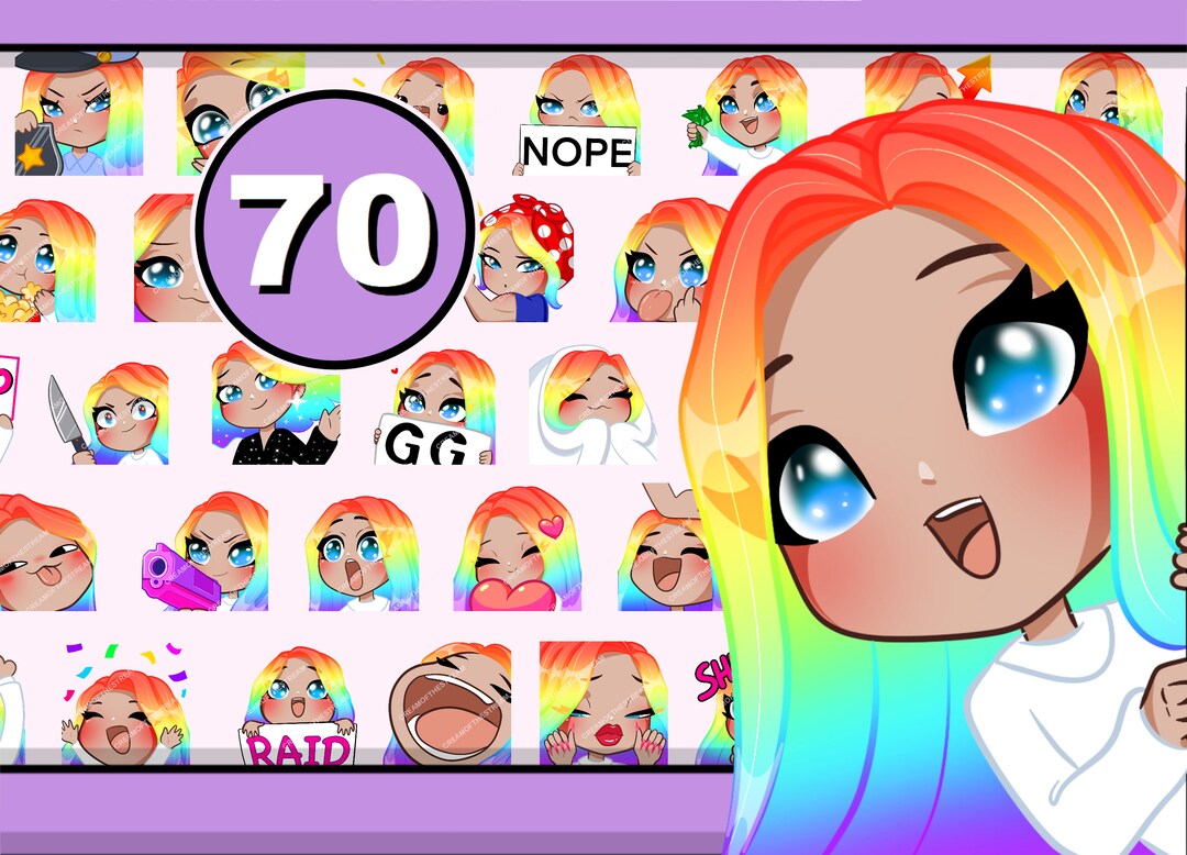LGBT Flags Emotes 70pcs ( PRIDE : Rainbow Hair | Blue Eyes | Latte Skin ...