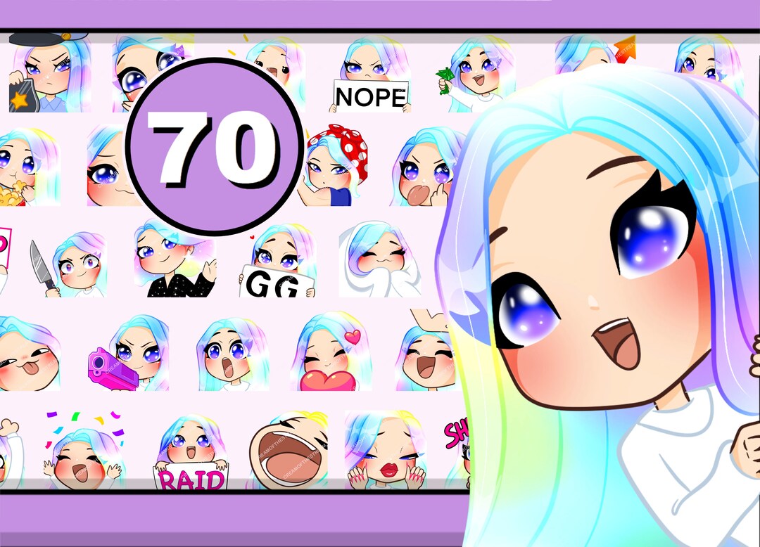 70pcs Mermaid Hair Siren Emotes ( Mermaid Hair | Opal Eyes | Pale Skin ...