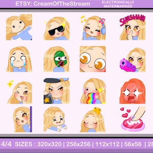 Blonde Girl Emote Kick Emotes 70pcs Pack ( OLGA : Blond Hair | Honey ...