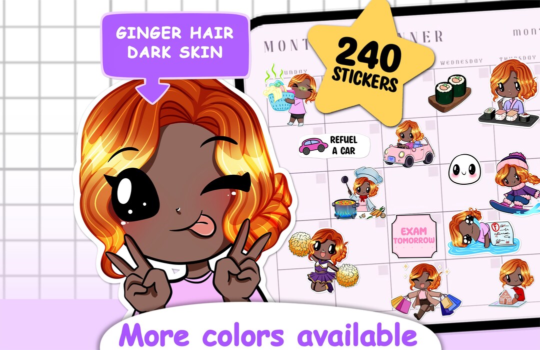 240pcs Customizable iPad Planner Functional Stickers ( Iris | Ginger ...