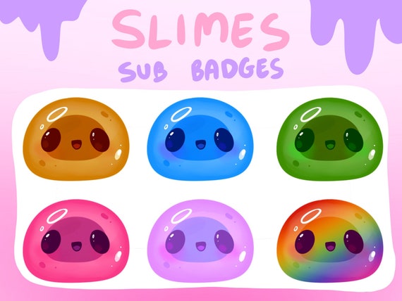 HALLOWEEN CUTE SLIMES Twitch Sub Badges Halloween Spooky - Etsy
