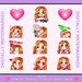 Valentines Day Chibi Emotes P2u Emote ( Leah | Ginger Hair | Emerald ...