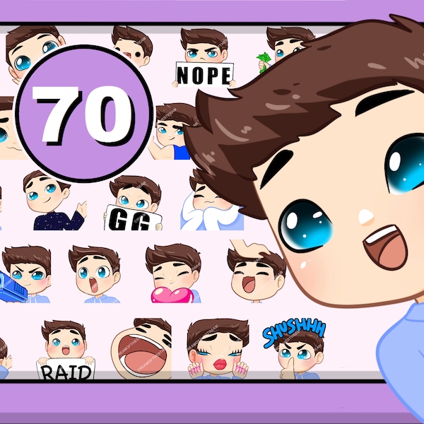 Twitch Emotes Male Brown Hair - Etsy