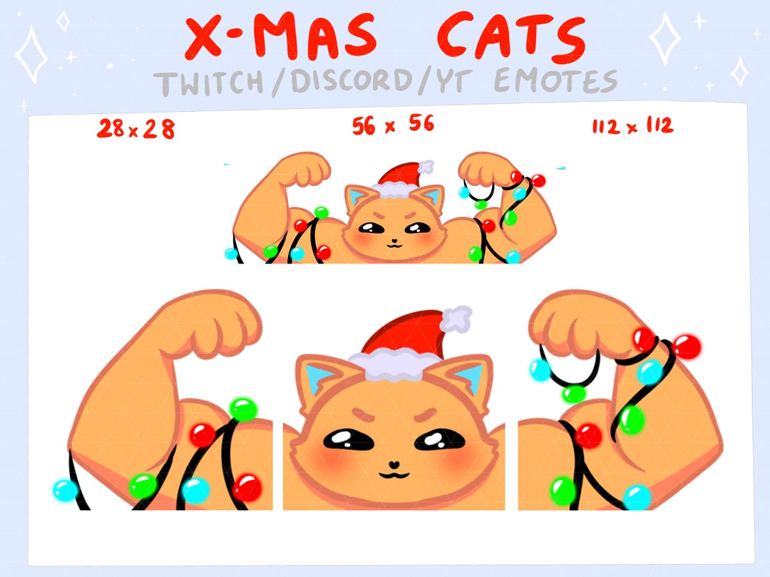Christmas Chad Cats Twitch Emote Discord, Xmas, P2U, Overlay, Screen ...