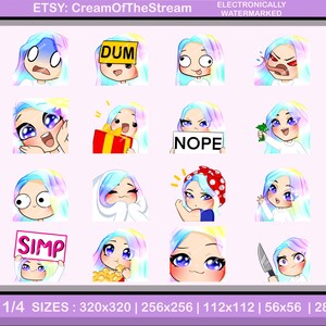 Mermaid Emote Siren Hair 70pcs ( Mermaid Hair | Opal Eyes | Pale Skin ...